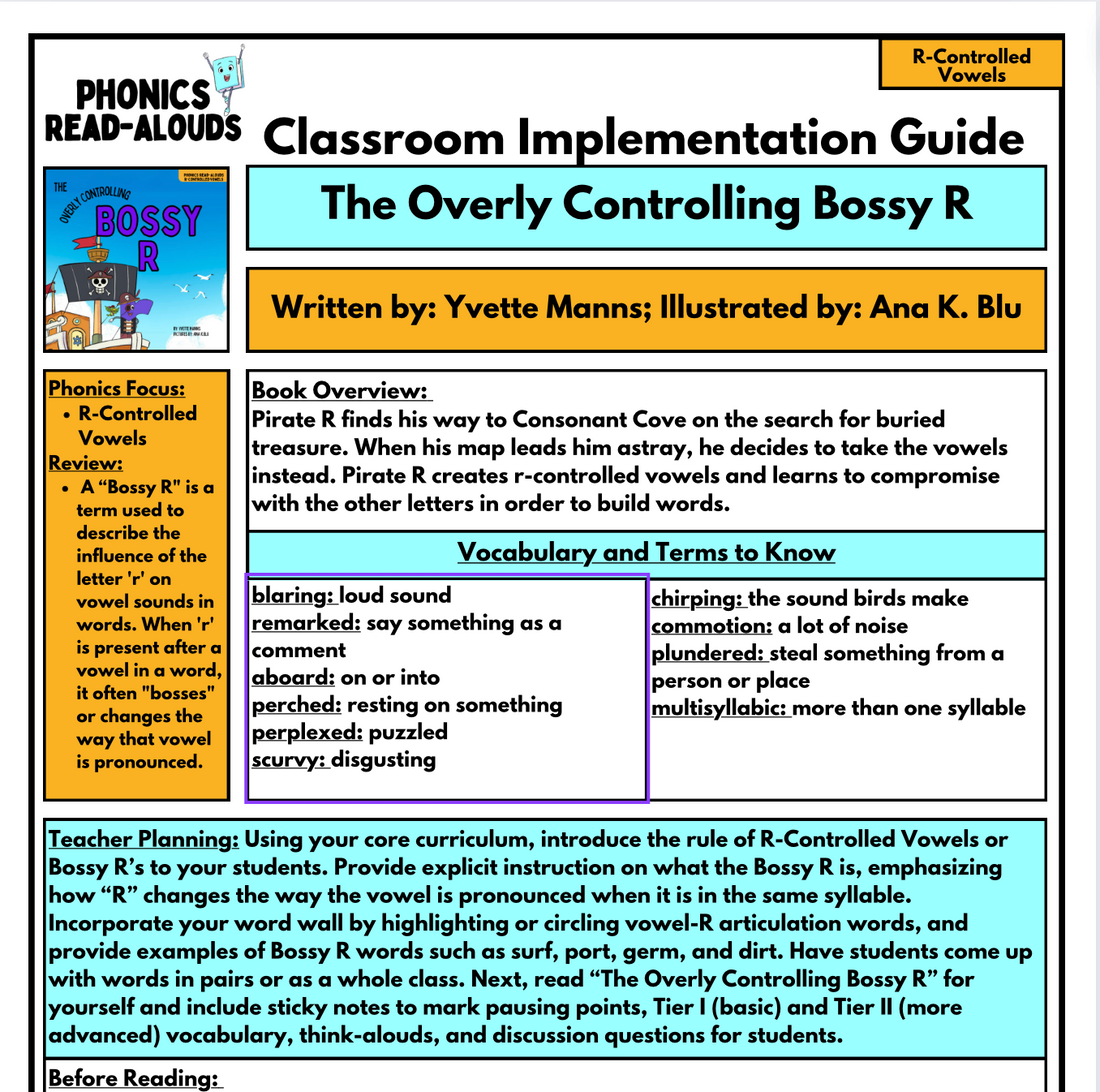The Overly Controlling Bossy R Read-Aloud Guide – Phonics Read-Alouds